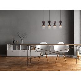 Globo LIGHTING H&auml;ngeleuchte "CLARITY", 1 Stk., schwarz, Wohnzimmer, Leuchten, H&auml;ngelampe/Schlafzimmer/Wohnzimmer/schwarz/ 4 bauchige Gl&auml;ser