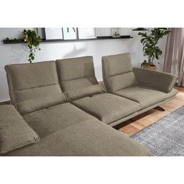 Ecksofa W.Schillig, B:291cm H:94cm T:164cm, schwarz, Flachgewebe S22 (100% Polyester), Wohnzimmer, Sofas, "broadway, Designsofa mit tollem
