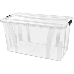 Siena Home Aufbewahrungsbox "Anzio", B/H/T: 38,5cm x 23cm x 51cm, transparent, K&uuml;che, Aufbewahrungsboxen, Kunststoff, 100% recyclebar