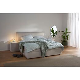 Boxbett s.Oliver "Alissia", beige, B:198cm L:206cm, Komplettbetten, Boxbett mit Bettkasten, inkl. Topper