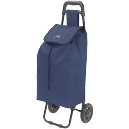 Metaltex Einkaufstrolley "Daphne", B:36cm H:88cm T:6,5cm, blau, Einkaufsk&ouml;rbe, r&uuml;ckseitiges Fach mit Rei&szlig;verschluss und Seitentasche f&uuml;r Regenschirm