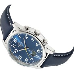 MASTER TIME Herren Funkuhr "Super Power", blau, Armbanduhren, Armbanduhr, Quarzuhr, Herrenuhr, Datum, Leuchtzeiger