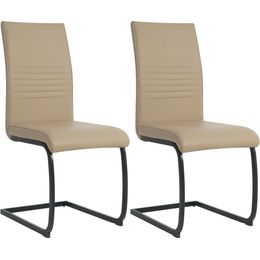 Freischwinger Inosign, B:42cm H:97cm T:59cm, grau, Metall, Polyurethan, St&uuml;hle, mit Wellenunterfederung