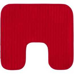 G&ouml;zze Badematte G&Ouml;ZZE, H:7mm, rot, Polyester, Badematten, "Berlin", Badteppich, Uni Farben, Cord Optik, waschbar