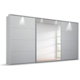Schwebet&uuml;renschrank Rauch, B:368cm H:233cm T:68cm, grau, Holzwerkstoff, Schr&auml;nke, "Kleiderschrank Schrank Garderobe OTELI inkl. 3 Innenschubladen",