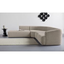Ecksofa, B:287cm H:74cm T:267cm, beige, LeGer Home by Lena Gercke, 100% Polyester, Sofas, "LYZA L-Form links/rechts, Modularsofa "XL", Maße B/T/H: