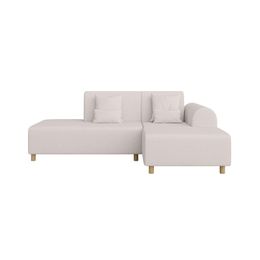 Ecksofa OTTO HOME, B:258cm H:85cm T:168cm, beige, 100% Polyester, Wohnzimmer, Sofas, "Suyala", L-Form mit Hocker