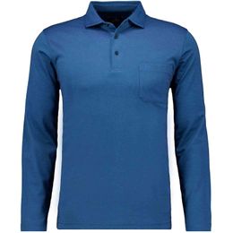 Ragman Herren Poloshirt, blau, Gr. XXL, Baumwollmischung, Shirts