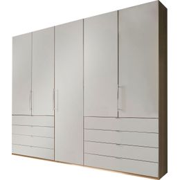 Faltt&uuml;renschrank Wiemann, B:250cm H:216cm T:58cm, beige, Schr&auml;nke, "Loft, Kleiderschrank, Schrank, W&auml;scheschrank, mit Glasfront", inkl. gep&auml;mpften