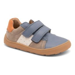 bisgaard Kinder Klettschuh "barefoot ricco Weite: normal", Gr. 30, blau, Leder, colorblocking, Schuhe, Barfußschuh, Sneaker mit Lederfutter,