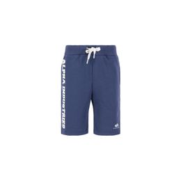 Herren Sweatshorts "Big Letters Short", blau, Gr. S, Alpha Industries, Obermaterial: 80% Baumwolle, 20% Polyester, Hosen