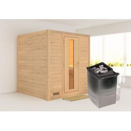 Karibu Sauna "Menja", Saunaofen, integrierte Steuerung, 9 kW, beige, Saunen, Ofen 9 kW integr. Strg