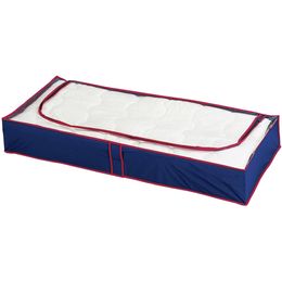 Maximex Unterbettkommode "Blau-Rot", B:100cm H:15cm T:45cm, blau, Aufbewahrungsboxen, Aufbewahrungsbox f&uuml;r Kleidung, platzsparend, Schutz vor Staub &