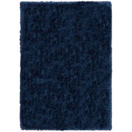 Hochflor-Teppich FLAIR RUGS, B:200cm H:70mm L:290cm, blau, Kunstfaser, Teppiche, "Pearl"