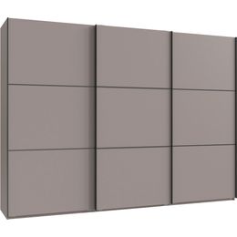Kleiderschrank wimex, B:300cm H:216cm T:65cm, grau, Spanplatte, Schlafzimmer, Schränke, "Indiana by fresh to go, wahlweise mit oder ohne Spiegel",