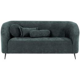 2-Sitzer Home Affaire, B:154cm H:81cm T:80cm, grün, 100% Polyester, Sofas, "Ashly", in 3 Bezugsvarianten, Bouclé, Samtoptik und Struktur weich.