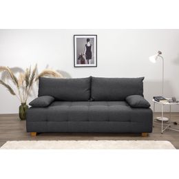 Schlafsofa Collection AB, B:196cm H:45cm T:96cm, grau, 100%Polyester, Kinderzimmer, Sofas, "Bella, B: 196 cm, Liegefl. 145x196 cm", mit Bettfunktion,