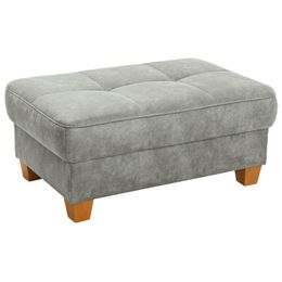 Hocker Home Affaire, B:99cm H:45cm T:65cm, grau, Luxus-Microfaser Lederoptik (100% Polyester);Luxus-Microfaser ALTARA NUBUCK (100% Polyester),