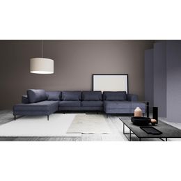 Wohnlandschaft Trendmanufaktur, B:361cm H:80cm T:203cm, blau, 100% Polyester, Sofas, "Luzi, gemütliches Sofa, extra viel Platz, viele Kissen, OTTOs