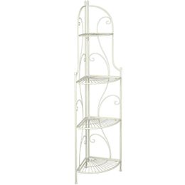 Standregal AMBIENTE HAUS, B:47cm H:157cm T:34cm, wei&szlig;, Wohnzimmer, Regale, "Eckregal mit 4 B&ouml;den in Antikwei&szlig;"