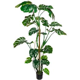 Kunstbaum Creativ green, H:180cm Ø:26cm, grün, Kunststoff, Wohnzimmer, Kunstpflanzen, "Splitphilodendron"