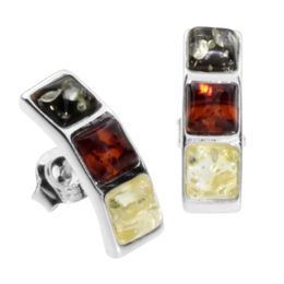 OSTSEE-SCHMUCK Damen Paar Ohrstecker "- Elin - Silber 925/000 - Bernstein", Silber 925 (Sterlingsilber), silber, Silber 925 (Sterlingsilber), Ohrringe