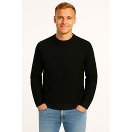 Only & Sons ONLY & SONS Herren Strickpullover "ONSROLF RLX CREW NECK KNIT - OTL", schwarz, Gr. L, unifarben, Strick, Obermaterial: 60% Polyacryl, 40% Baumwolle,