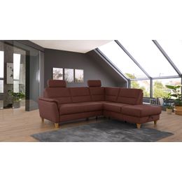 Ecksofa Home Affaire, B:236cm H:89cm T:212cm, rosa, 100% Polyester;Struktur (100% Polyester);Luxus-Microfaser in Lederoptik (100% Polyester),