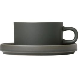 Blomus Tasse "PILAR", &Oslash; 9cm x 5cm, 170ml, 4 Stk., grau, Trinkgef&auml;&szlig;e, f&uuml;r Tee, 4-teilig