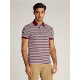 Tommy Hilfiger Herren Poloshirt "1985 SLIM POLO mit Piqué-Struktur und Stickerei", rot, Basic, Gr. XXXL, Piqué, Obermaterial: 96% Baumwolle, 4%