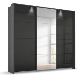 Schwebet&uuml;renschrank Rauch, B:211cm H:233cm T:68cm, grau, Holzwerkstoff, Schr&auml;nke, "Kleiderschrank Schrank Garderobe OTELI inkl. 3 Innenschubladen",