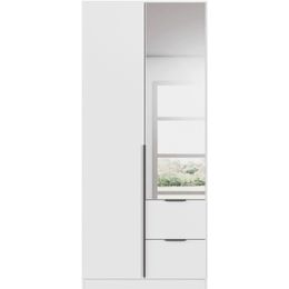 Drehtürenschrank Rauch, B:91cm H:229cm T:54cm, weiß, Holzwerkstoff, Schränke, "Kleiderschrank Schrank Garderobe AGORDO mit Dekor- oder