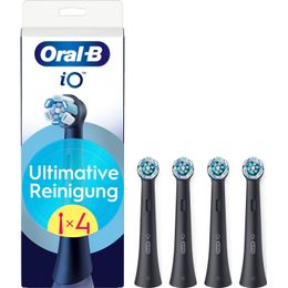 Oral-B Herren Aufsteckbürsten "iO Ultimative Reinigung", 4 Stk., schwarz, Zahnbürstenköpfe, für fortgeschrittene Tiefenreinigung und Plaque-Entfernung