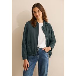 Cecil Damen Blouson, gr&uuml;n, Gr. XXL, unifarben, Stoff, Obermaterial: 100% Polyester; Futter: 100% Polyester, Jacken, mit Stehkragen