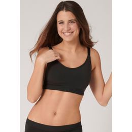 Sloggi Damen Soft-BH "GO Allround", schwarz, Single Jersey, Obermaterial: 56% Polyester, 35% Modal, 8% Elasthan, 1% Polyamid, unifarben, Basic, BHs,