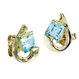 OSTSEE-SCHMUCK Damen Paar Ohrstecker "OSTSEE-SCHMUCK Ohrstecker Mina Ohrstecker Mina", 9 x 12mm, Gelbgold 333, gelb, Gelbgold 333, Ohrringe