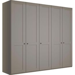Dreht&uuml;renschrank Wiemann, B:246,3cm H:216cm T:58cm, grau, Holzwerkstoff, Schr&auml;nke, "G&ouml;teborg, Kleiderschrank, Schrank, W&auml;scheschrank", inkl.