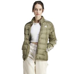 Damen Outdoorjacke "W ESS 3S L D J", grün, Gr. XS, adidas Sportswear, Obermaterial: 100% Polyester, Jacken