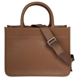 Bugatti Damen Henkeltasche "DAPHNE"cognac, Leder, leicht glänzend, unifarben, Taschen, echt Leder