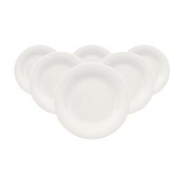 Villeroy & Boch VILLEROY & BOCH Frühstücksteller "Frühstücksteller New Cottage Basic ø 21,5 cm 6er Set weiß", weiß, Speiseteller
