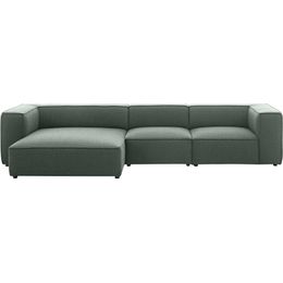 Ecksofa W.Schillig, B:341cm H:66cm T:164cm, gr&uuml;n, ROHLEDER Jacquard-Flachgewebe Q2 O10 (60% Polyacryl, 40% Polyester), Wohnzimmer, Sofas,