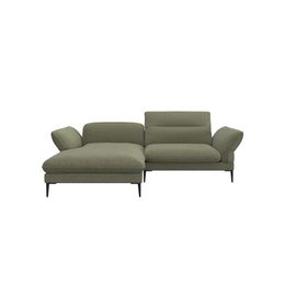 FLEXLUX "Salino, Funktionssofa mit Recamiere, Relaxsofa, Ecksofa" Sofa mit Arm- und Kopfteil-Verstellungen, Kaltschaum & Stahl-Wellen