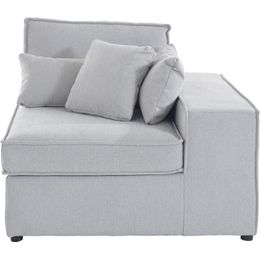 Sofaelement OTTO HOME, B:100cm H:75cm T:100cm, grau, Baumwollmix (60% Baumwolle/40% Leinen);Struktur fein (100% Polyester);Samtoptik (100%