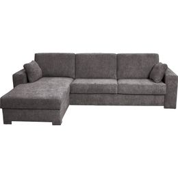 Ecksofa Home Affaire, B:280cm H:85cm T:173cm, braun, 100% Polyester, Wohnzimmer, Sofas, "Roma "M" Matratzenh&ouml;he 14 cm, Dauerschlaffunktion, mit