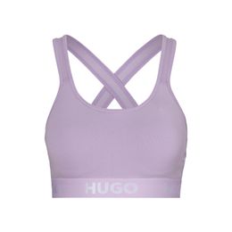 HUGO UNDERWEAR Damen Bralette-BH "BRALETTE PADDED SPOR", Gr. XS, lila, Jersey, Obermaterial: 93% Baumwolle, 7% Elasthan, unifarben, BHs, mit HUGO