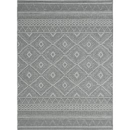 Teppich the carpet, B:120cm H:1mm L:160cm, grau, Polypropylen, Flur, Teppiche, "Calgary", moderner robuster In und Outdoor Teppich