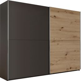 Schwebet&uuml;renschrank Schlafkontor, B:270cm H:210cm T:60cm, grau, Holzwerkstoff, Schr&auml;nke, "Mesio, 2-t&uuml;riger Kleiderschrank, Schiebet&uuml;renschrank mit