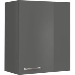 H&auml;ngeschrank Nobilia, B:60cm H:72cm T:37,2cm, grau, K&uuml;che, Schr&auml;nke, ""Flash", Ausrichtung w&auml;hlbar, vormontiert", in drei Breiten: 30, 45 und 60 cm,