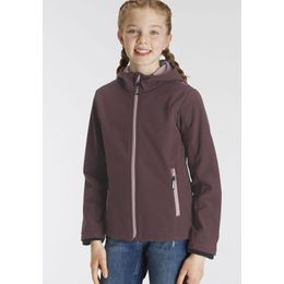 CMP M&auml;dchen Softshelljacke "KID G JACKET FIX HOOD f&uuml;r Kinder43405465", rot, Gr. 176, unifarben, Softshell, Obermaterial: 96% Polyester, 4% Elasthan.