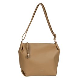 Gabor Damen Hobo "Telia", braun, Polyurethan, Taschen, dezente Falten, eleganter Reißverschlusszipper mit goldenem Zierkubus